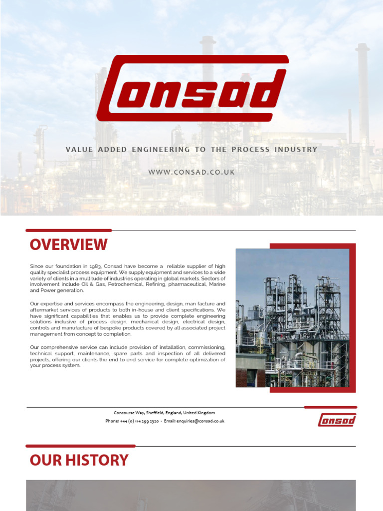 Consad Company Profile | PDF | Reliability Engineering | Engineering