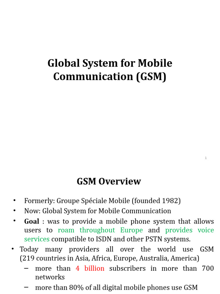Chapter 5 - GSM | Download Free PDF | Cellular Network | Telecommunications