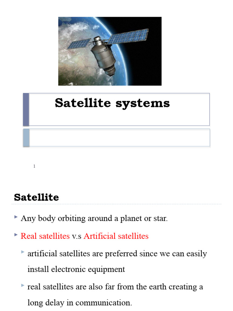 Chapter 6 - Satellite Systems | PDF | Communications Satellite ...