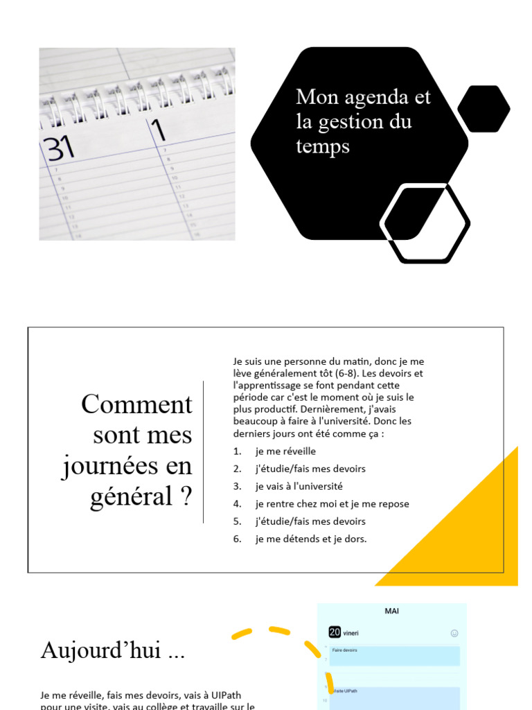Gestion Du Temps Et Un Agenda Project | PDF