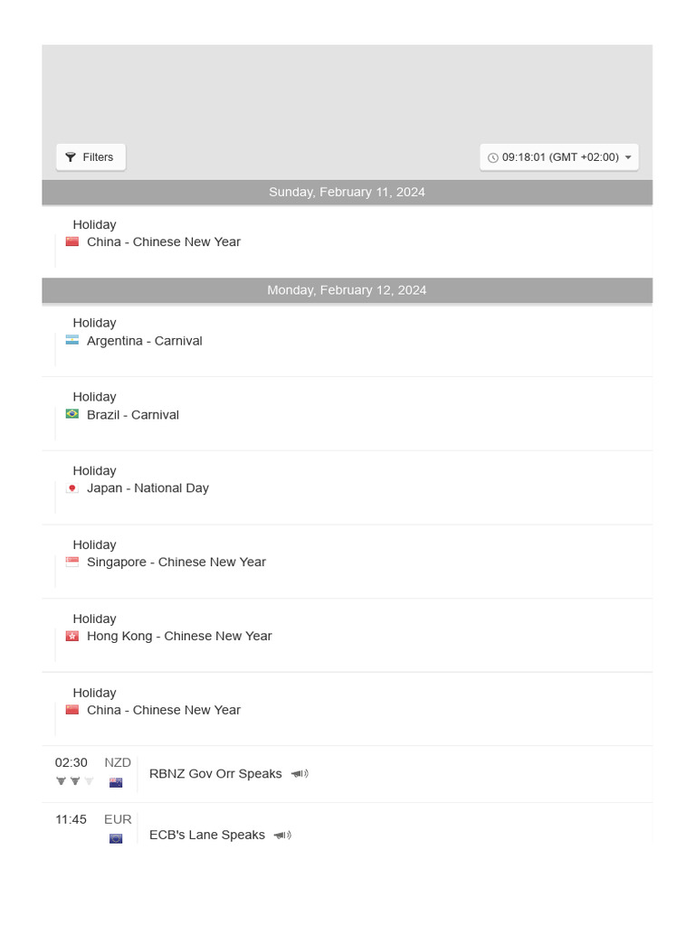 Economic Calendar | PDF | Risk | Cryptocurrency