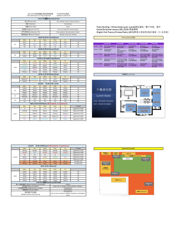 SLT Duty Schedule 2023-2024 | PDF | Schools