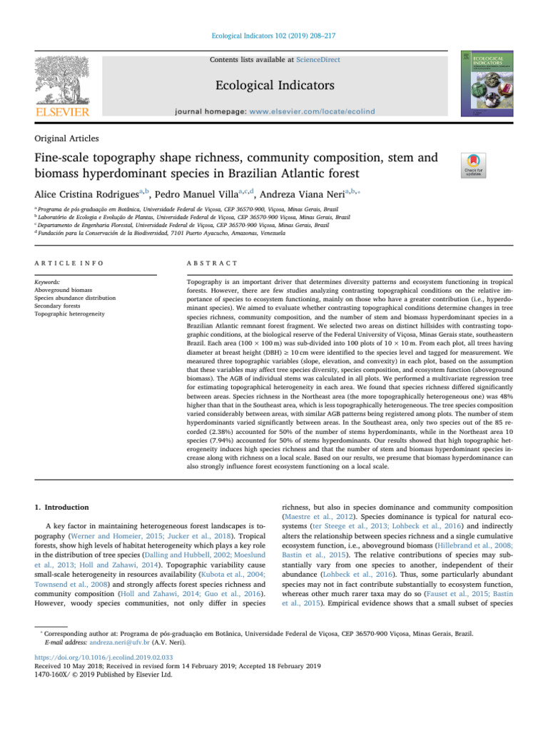 Fine-Scale - Topography ALICE | PDF | Forests | Ecosystem