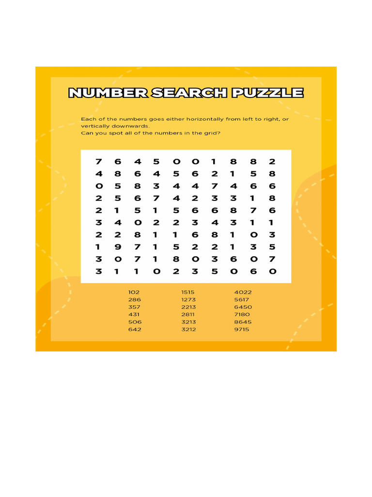 Printablee.com Printable Number Search Worksheets 01n 6233.Jpg | PDF