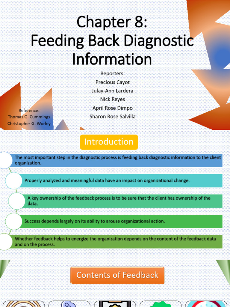 Feeding Back Diagnostic Information | PDF | Information | Data