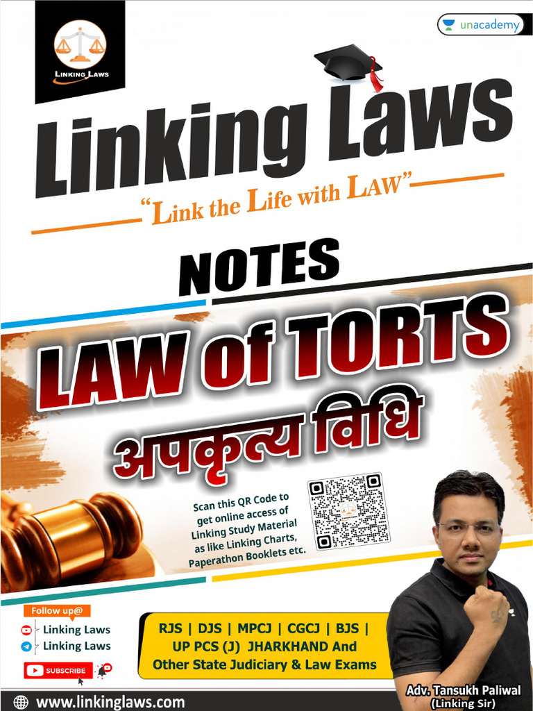Law of Torts A4 Notes (1) | PDF | Tort | Defamation