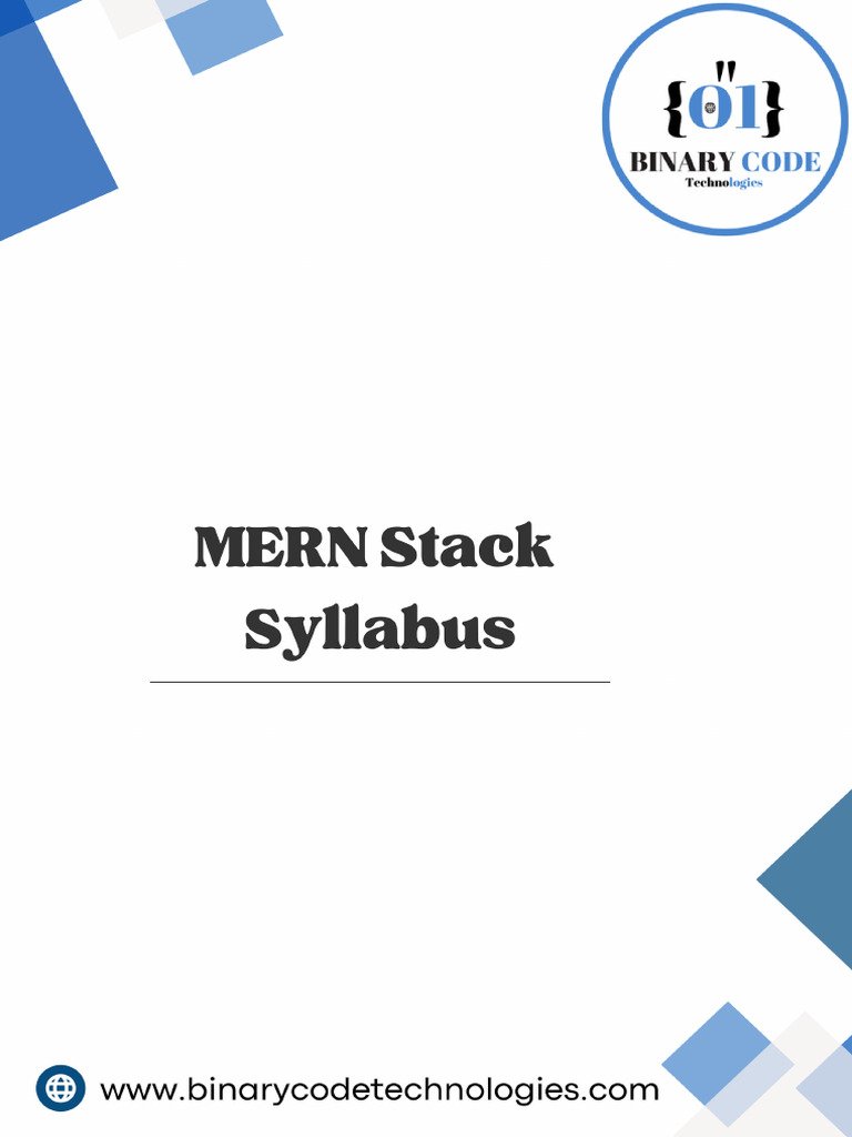 Mern Stack Syllabus | PDF