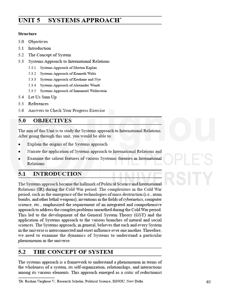 Unit 5 System Approach | PDF