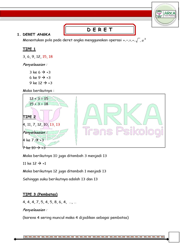 Deret Angka | PDF