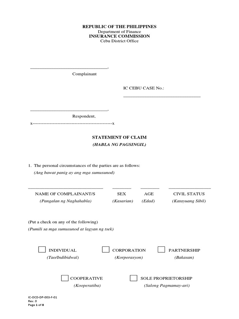 Statement of Claims | PDF