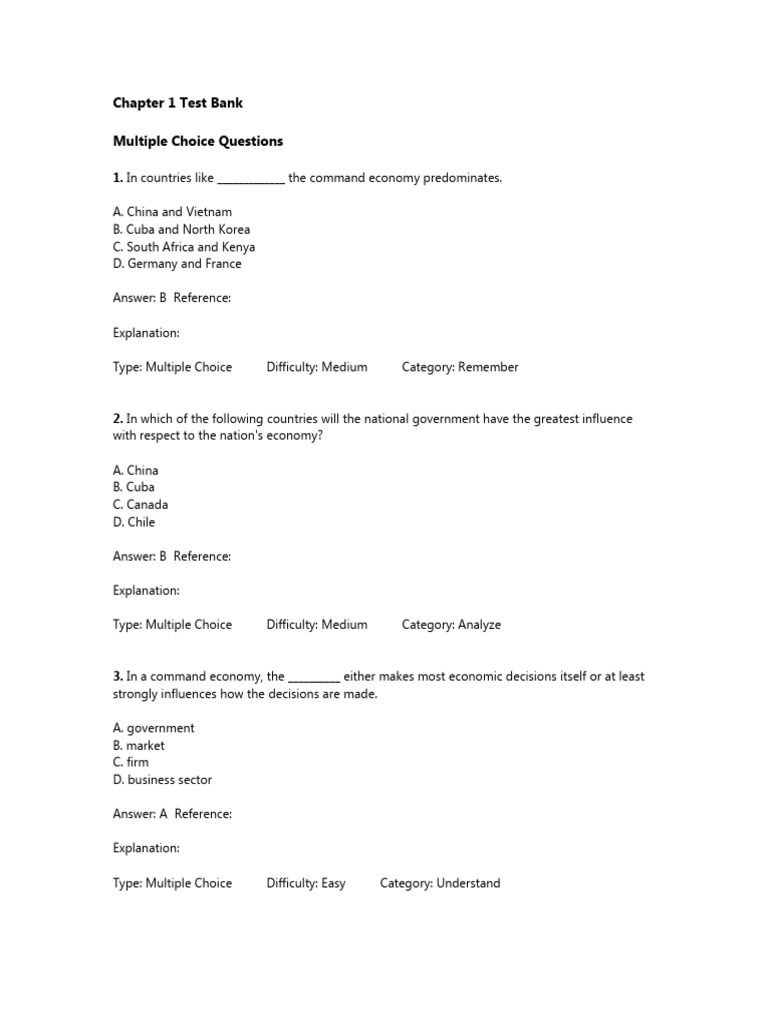 OpenStax Economics TestBank ch01 Welcome | PDF | Macroeconomics ...