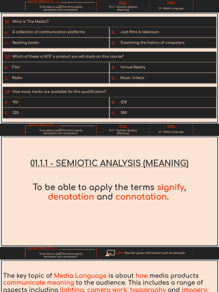 01.1.1 - Semiotic Analysis (Meaning) | PDF