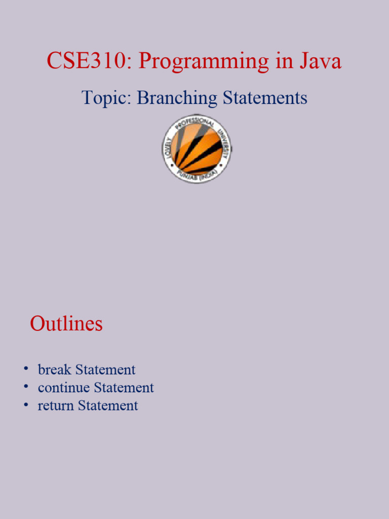 Branching Statements Pdf Control Flow Programming Paradigms