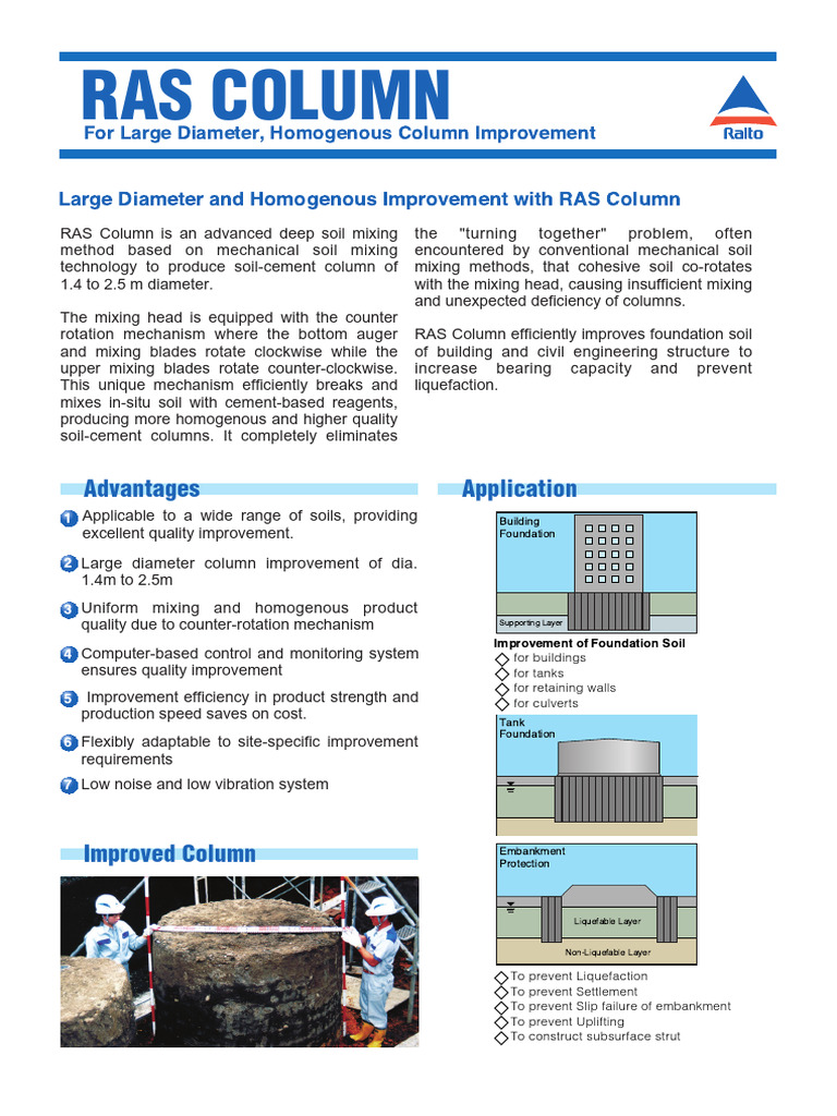 Ras Column: Advantages Application | PDF | Civil Engineering