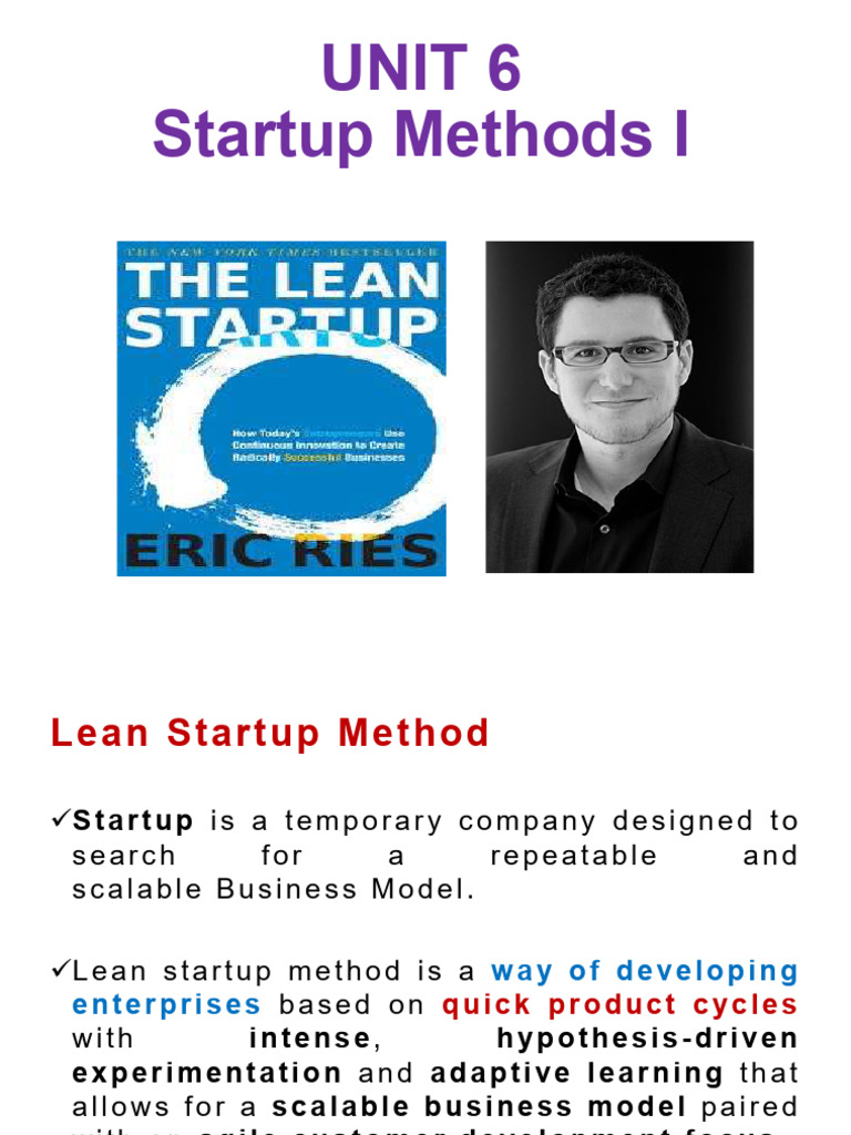Unit 6 Startup Methods I | PDF | Lean Startup | Economies