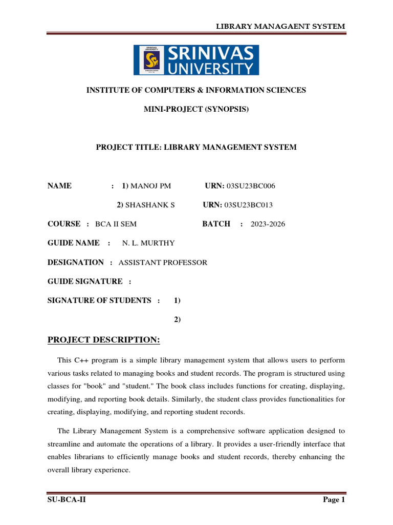 Mini Project-1 | PDF | Libraries | Software