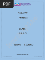1ST Term Physics SS3 Lesson Note | PDF | Electromagnetic Spectrum | Capacitance