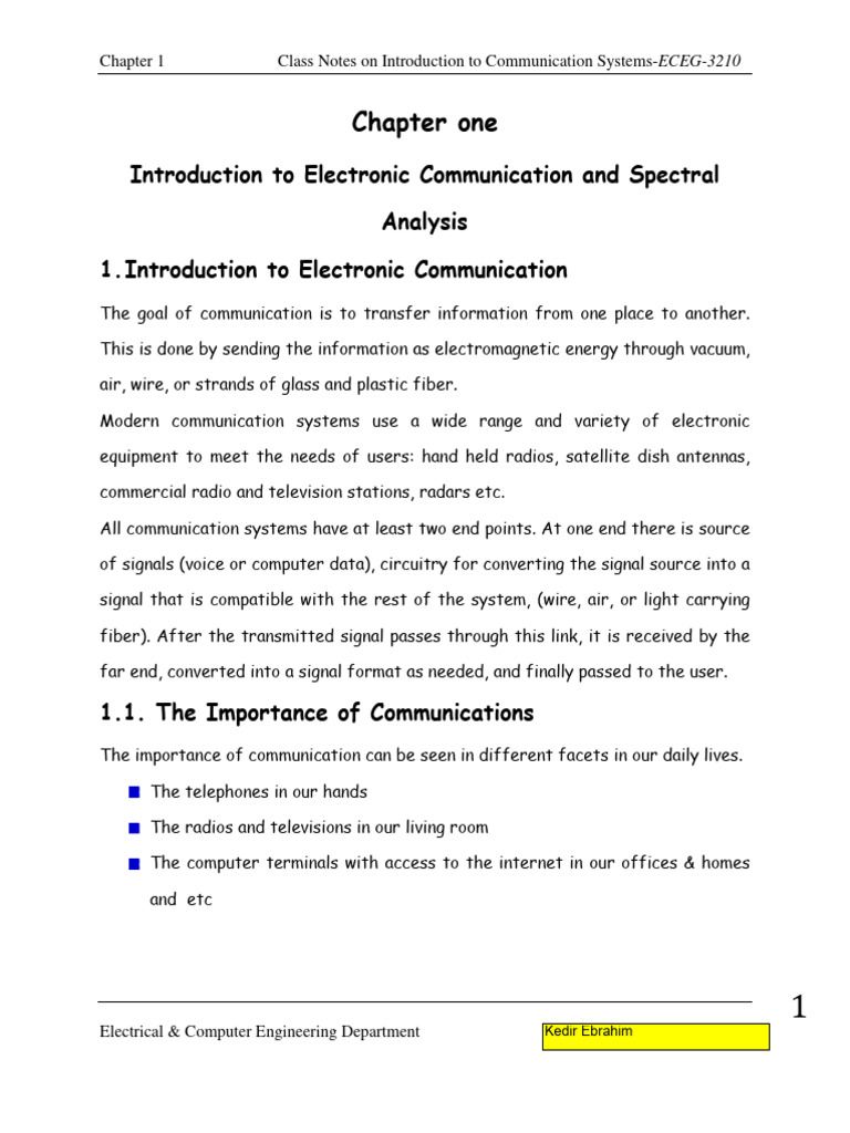 Chapter 1 | PDF | Modulation | Telecommunications