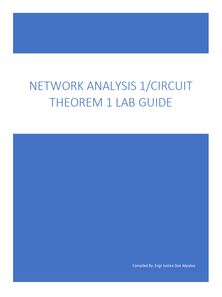 Network Analysis i Lab Guide | PDF | Series And Parallel Circuits | Voltage