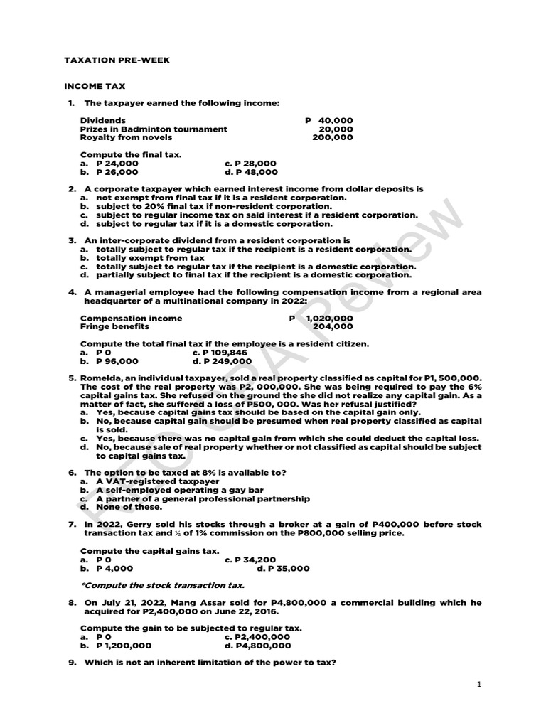 Income Tax Computation Scenarios | PDF | Value Added Tax | Taxes