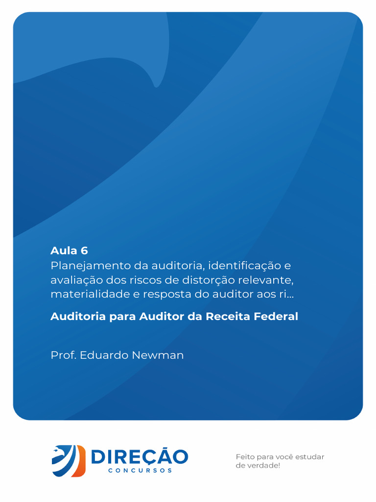 Planejamento Da Auditoria, Identificação e Avaliação Dos Riscos de ...