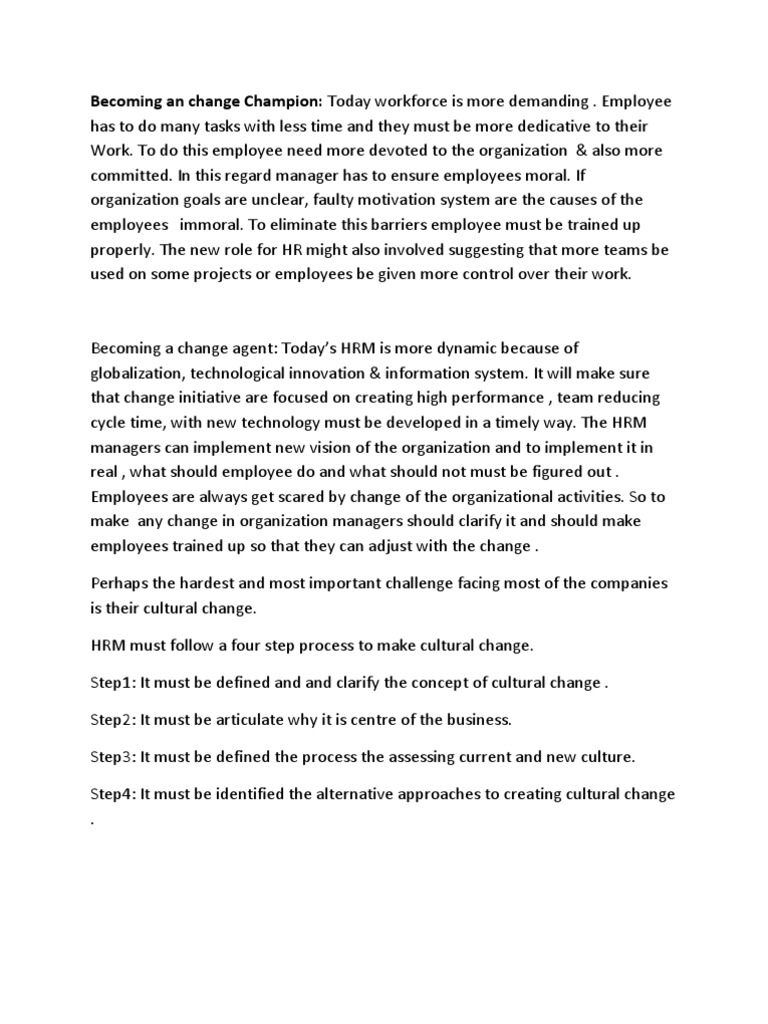 Strategies for Effective HR Change Management | PDF
