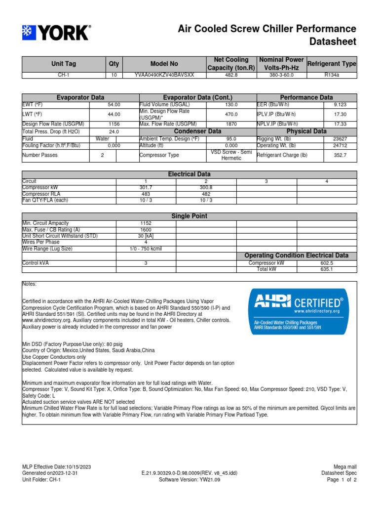 YVAA0490 - DataSheetSpec. - Rev01pdf | PDF | Mechanical Engineering | Physical Quantities