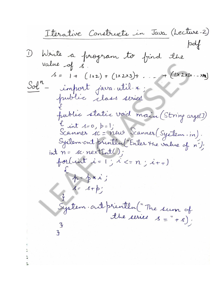 Iterative Constructs - 2 | PDF