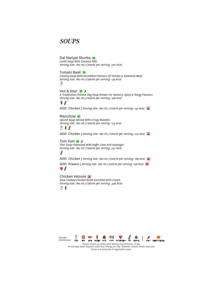The Terrace Food Menu | PDF | Indian Cuisine | Sauce
