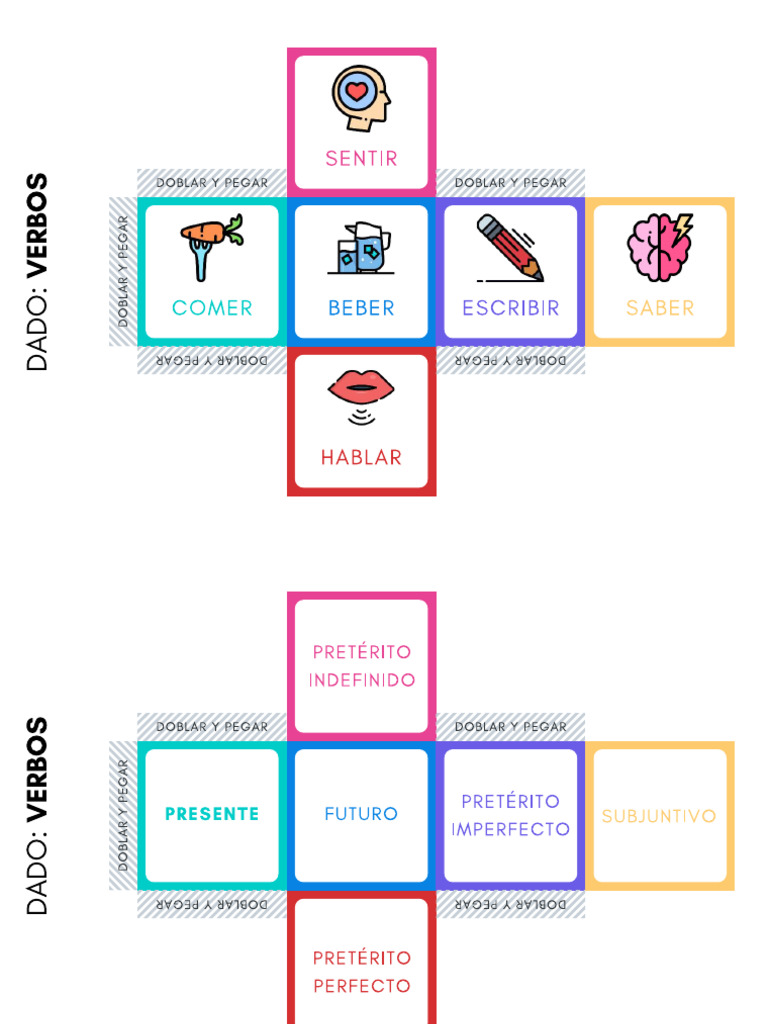 Dados - Verbos ESP ING | PDF