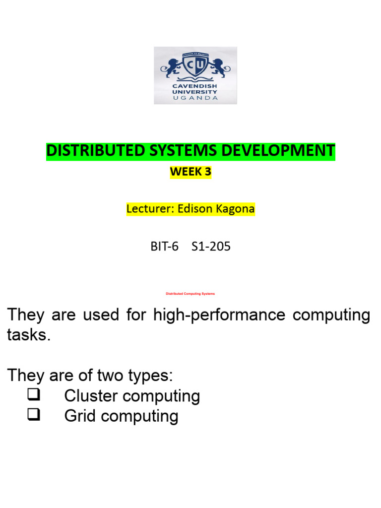 Week 3 | PDF | Computer Cluster | Grid Computing
