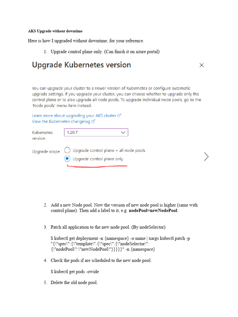 AKS Upgrade Without Downtime | PDF