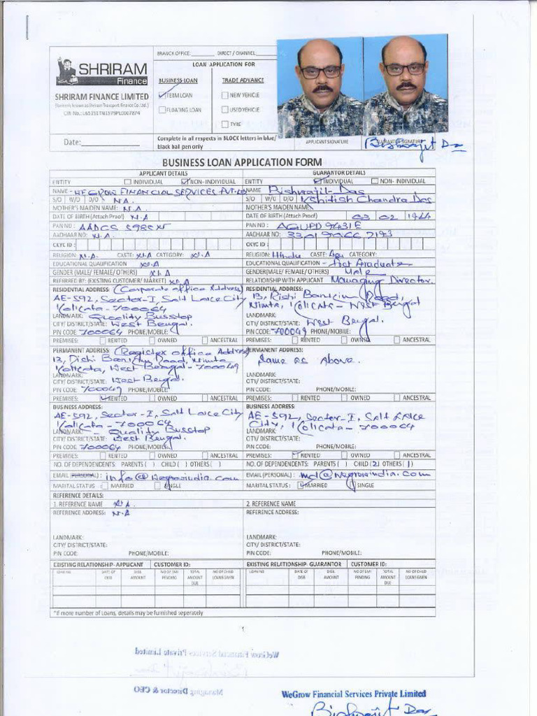 Application Form For Term Loan | PDF