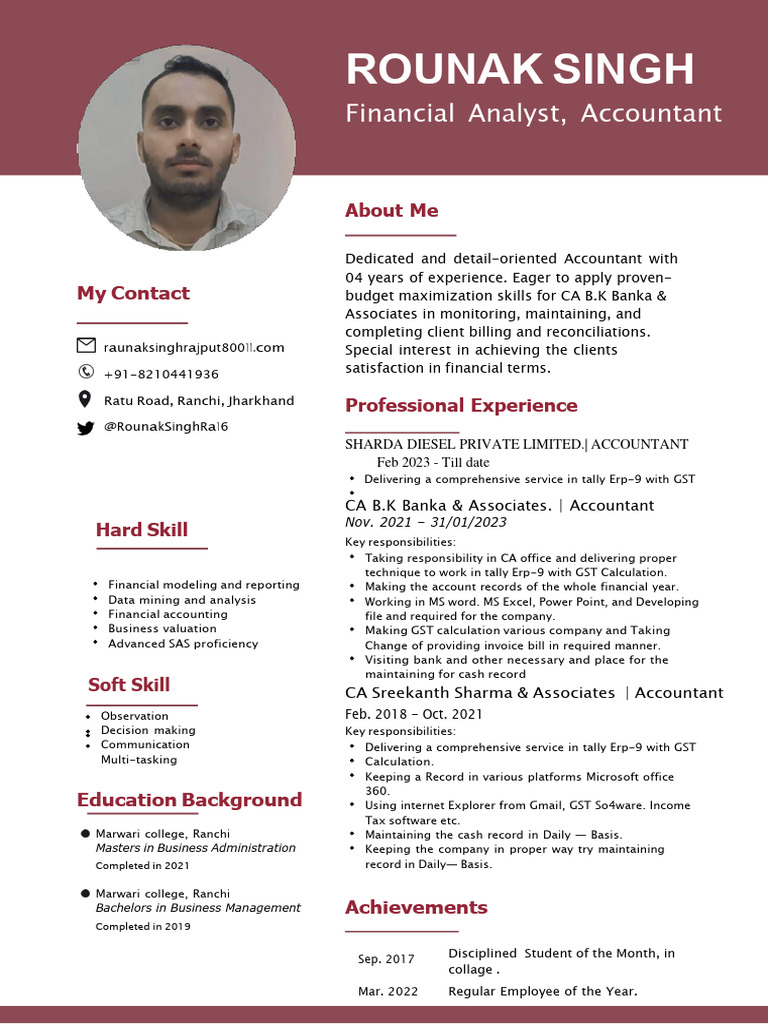 Resume - Raunak (Son of Rajendra Ji) | PDF | Economies | Business