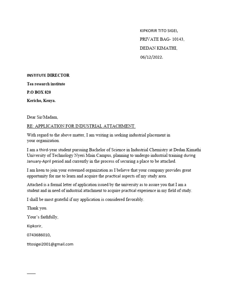 Attachment Application Letter | PDF | Cognition