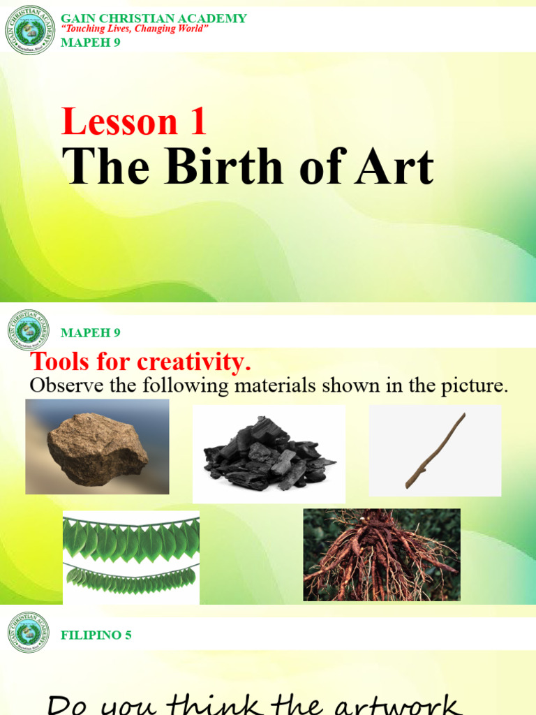 MAPEH9 - Q2 - L1 - The Birth of Art | PDF | Paleolithic | Archaeology