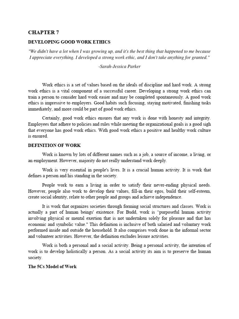 Developing Strong Work Ethics | PDF | Employment | Integrity