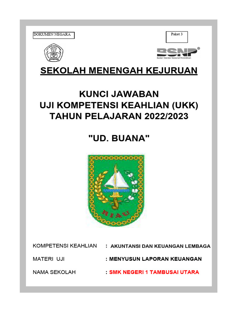 Cover Lembar Kerja Ud Buana | PDF