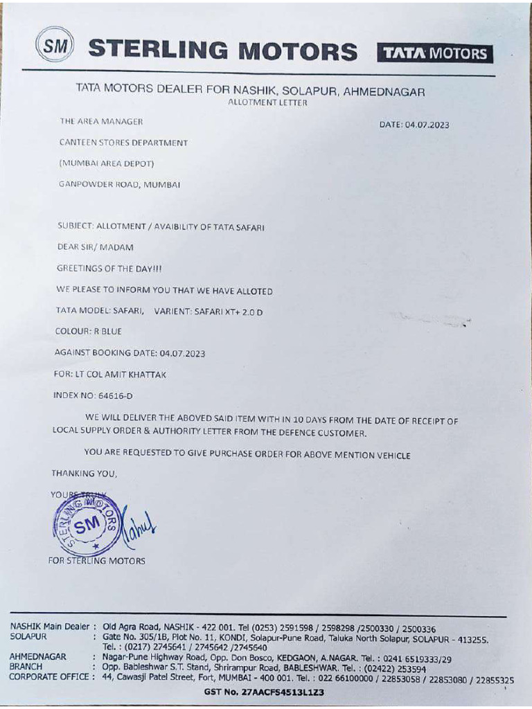 Availability Certificate | PDF