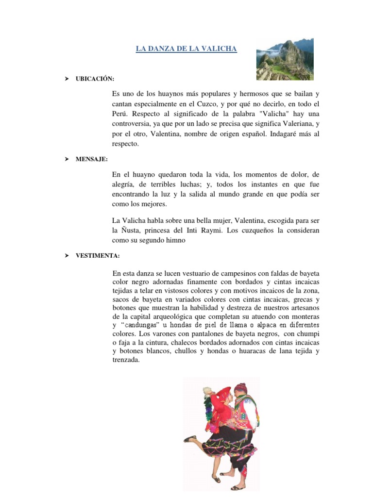 La Danza de La Valicha | PDF