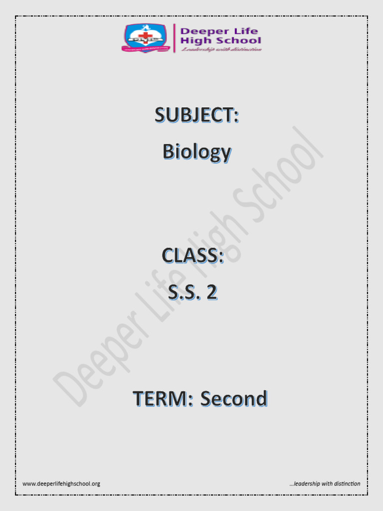 BIOLOGY SS 2 2ND TERM E-NOTES (Reviewed) | PDF | Soil | Symbiosis