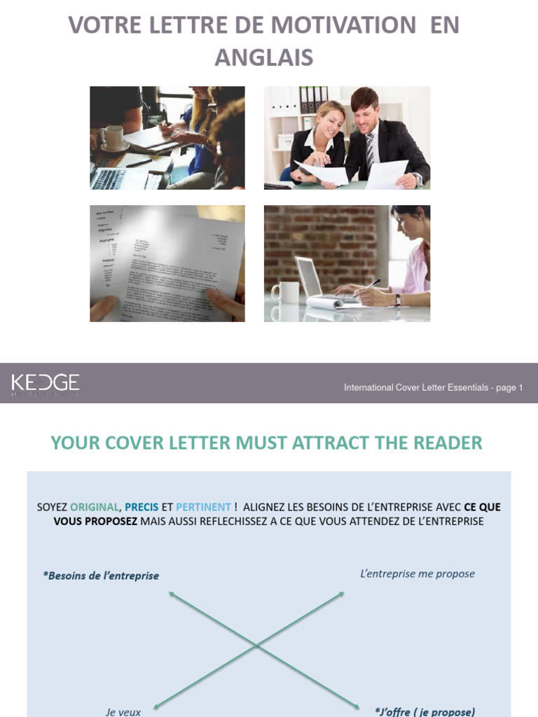 Votre Lettre de Motivation en Anglais 2017 | PDF | Business