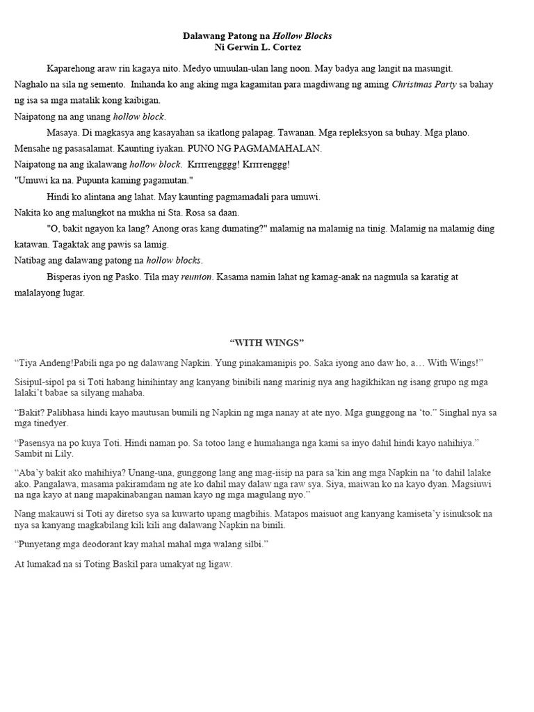 Dalawang Patong Na Hollow Blocks Lunsaran | PDF