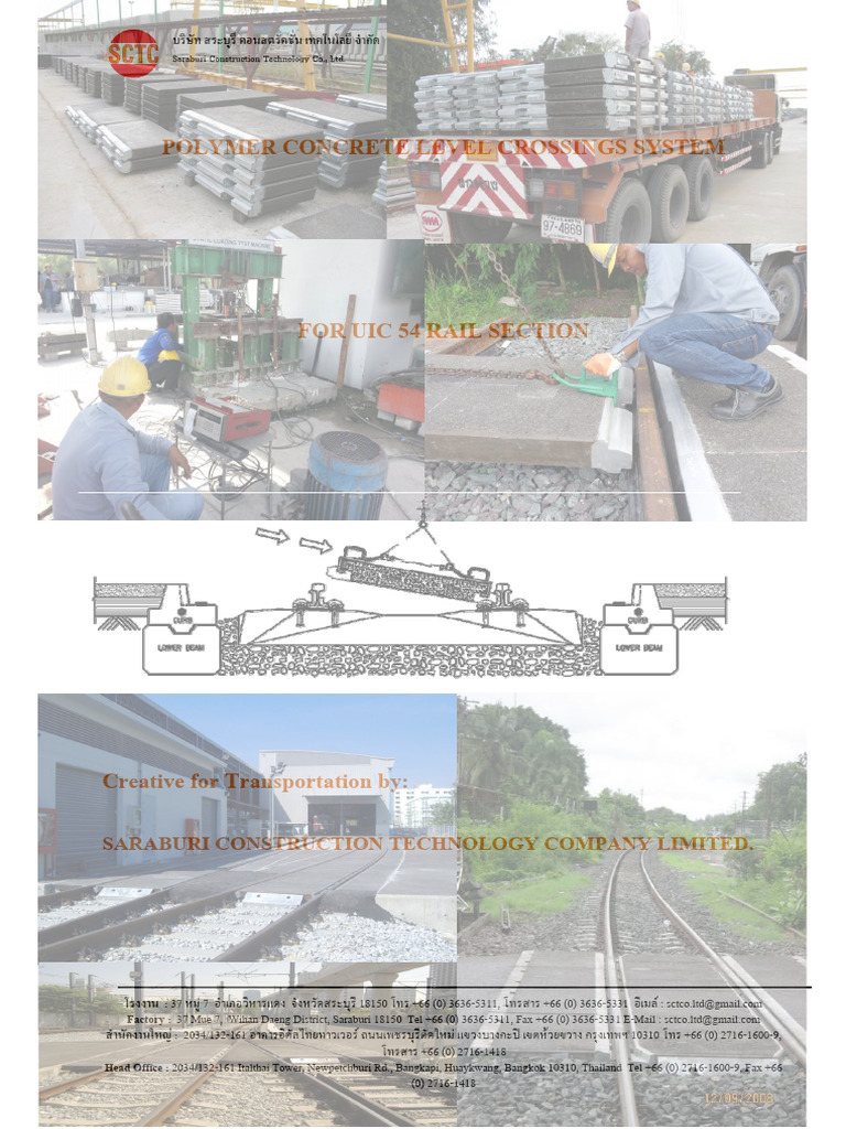 Product Data For Meter Gauge Level Crossings UIC 54 Rail Dd.021215 | PDF