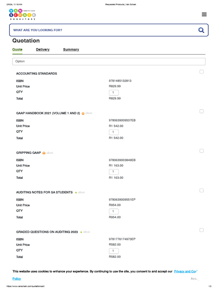 Requested Products - Van Schaik | PDF | Accounting | Taxes