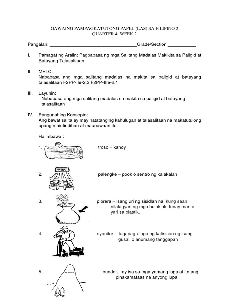 Filipino 2 - Q4-W2 | PDF