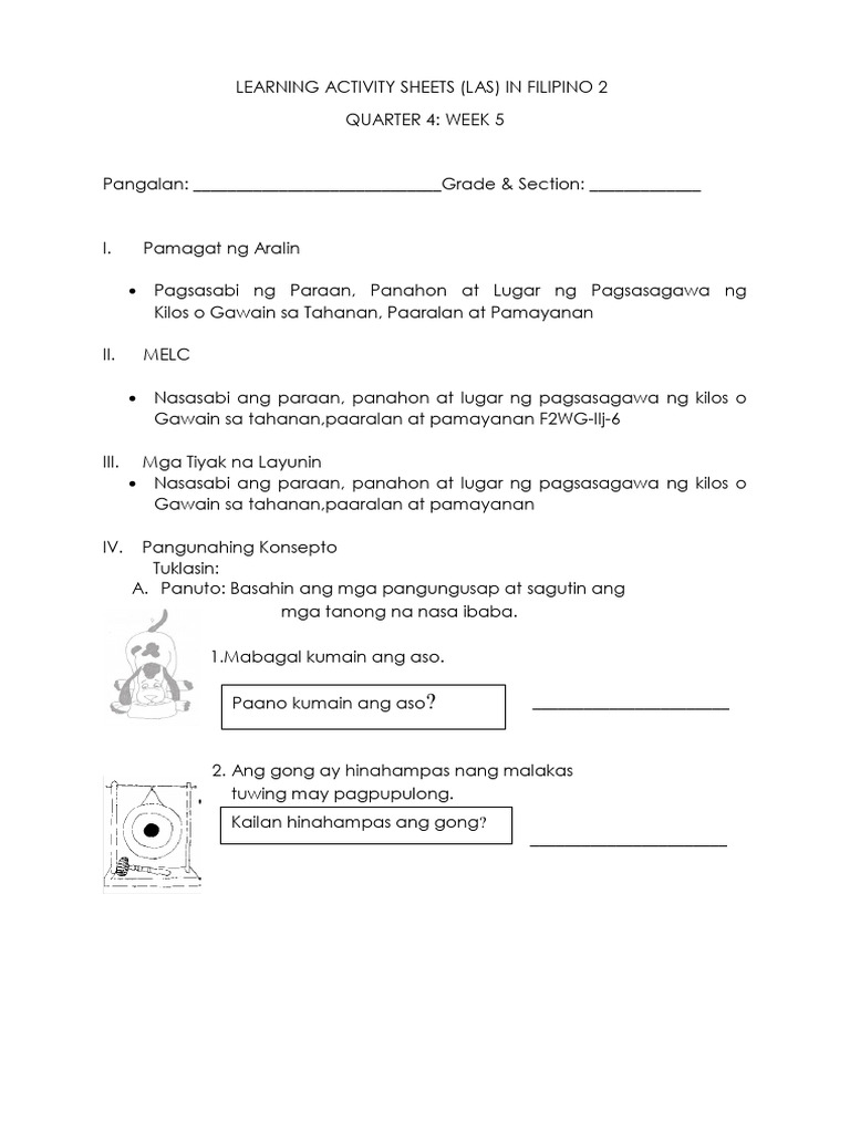 Filipino - 2 Q4 W5 | PDF