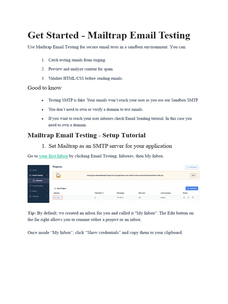 Mailtrap Email Testing Pdf