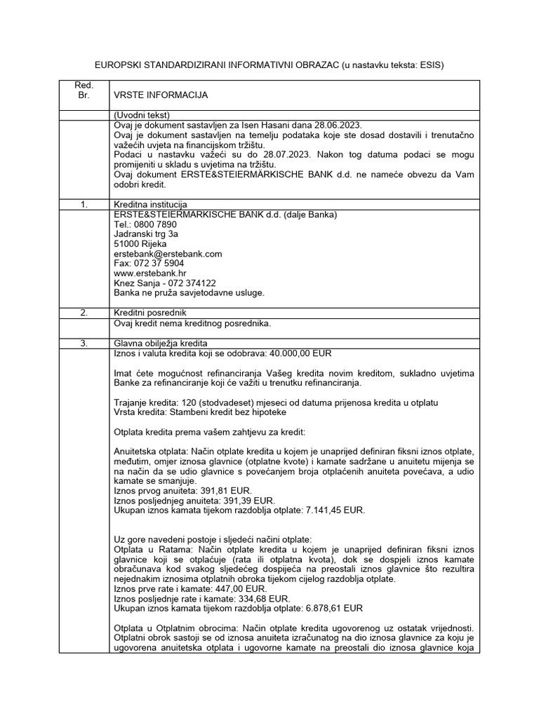 28062023151738-ESIS Obrazac - Hasani Isen | PDF