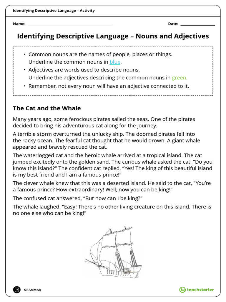 Descriptive Language Identification Guide | PDF | Adjective | Verb